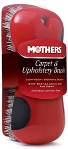 mothers stiff bristle carpet and upholstery cleaning scrub brush for automotive, home, couch, stain remover