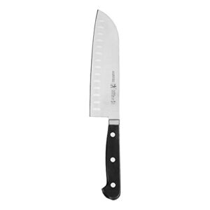 henckels classic razor-sharp 7-inch hollow edge santoku knife, german engineered informed by 100+ years of mastery