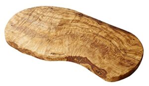 naturally med olive wood cutting board/cheese board, 14″ l