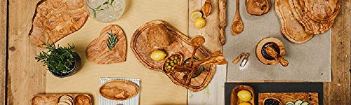 Naturally Med Olive Wood Cutting Board/Cheese Board, 14" L