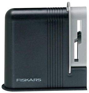 fiskars clip-sharp, total length: 4 cm, plastic, 1000812 scissors sharpener, one size, black