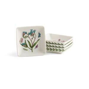 portmeirion botanic garden 3-inch square mini dishes, set of 4