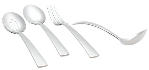 Ginkgo International Burton 4-Piece Stainless Steel Hostess Serving Set