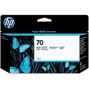 hp 70 photo black 130-ml genuine ink cartridge (c9449a) for designjet z5400, z5200, z3200, z3100 & z2100 large format printers