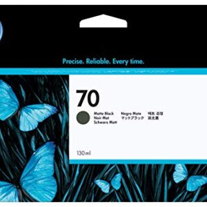 HP 70 Matte Black 130-ml Genuine Ink Cartridge (C9448A) for DesignJet Z5400, Z5200, Z3200, Z3100 & Z2100 Large Format Printers