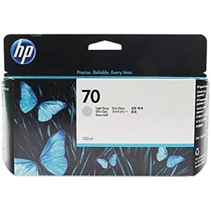 hp 70 light gray 130-ml genuine ink cartridge (c9451a) for designjet z5400, z5200, z3200, z3100 & z2100 large format printers – light gray printhead