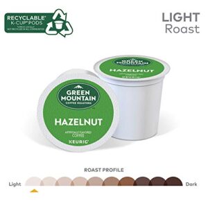 Green Mountain Coffee Roasters Hazelnut Keurig Single-Serve K-Cup pods, Light Roast Coffee, 12 Count