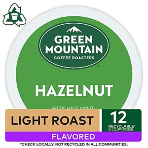 Green Mountain Coffee Roasters Hazelnut Keurig Single-Serve K-Cup pods, Light Roast Coffee, 12 Count