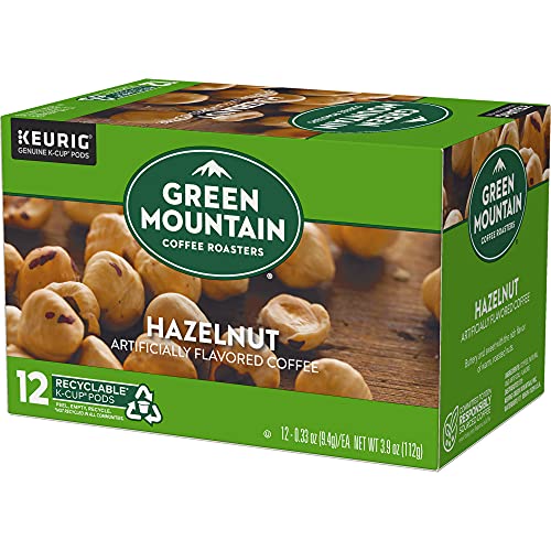 Green Mountain Coffee Roasters Hazelnut Keurig Single-Serve K-Cup pods, Light Roast Coffee, 12 Count