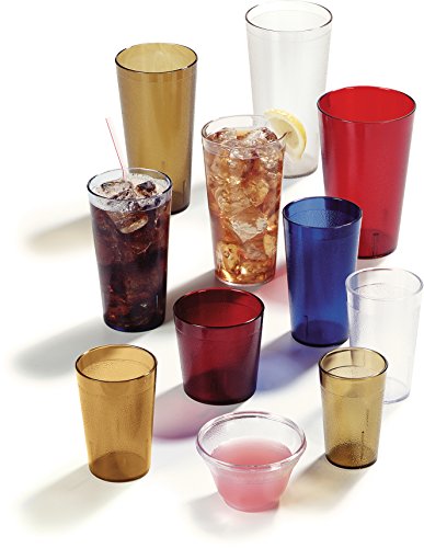 CFS 52248107 Stackable ShatterResistant Plastic Tumbler, 24 oz., Clear (Pack of 6)