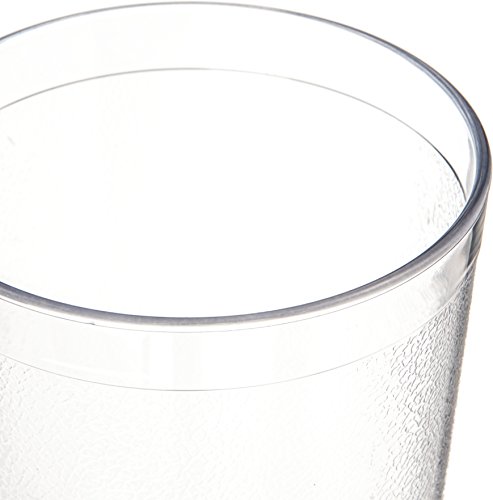 CFS 52248107 Stackable ShatterResistant Plastic Tumbler, 24 oz., Clear (Pack of 6)