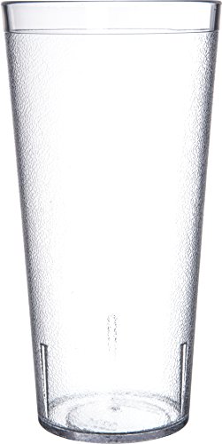 CFS 52248107 Stackable ShatterResistant Plastic Tumbler, 24 oz., Clear (Pack of 6)