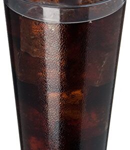 CFS 52248107 Stackable ShatterResistant Plastic Tumbler, 24 oz., Clear (Pack of 6)