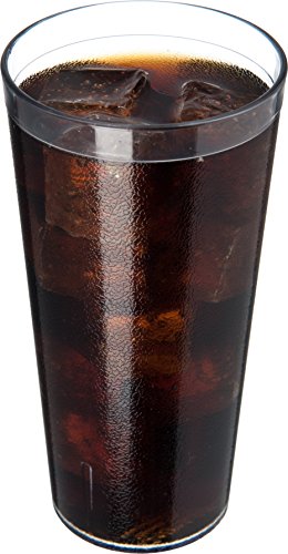 CFS 52248107 Stackable ShatterResistant Plastic Tumbler, 24 oz., Clear (Pack of 6)