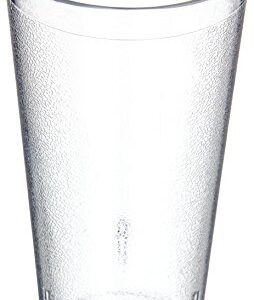 CFS 52248107 Stackable ShatterResistant Plastic Tumbler, 24 oz., Clear (Pack of 6)