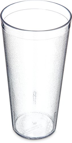 CFS 52248107 Stackable ShatterResistant Plastic Tumbler, 24 oz., Clear (Pack of 6)