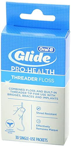 Glide Threader Floss, 30 Single-Use Packets each (Value Pack of 2)