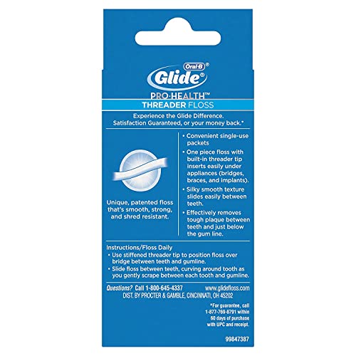 Glide Threader Floss, 30 Single-Use Packets each (Value Pack of 2)