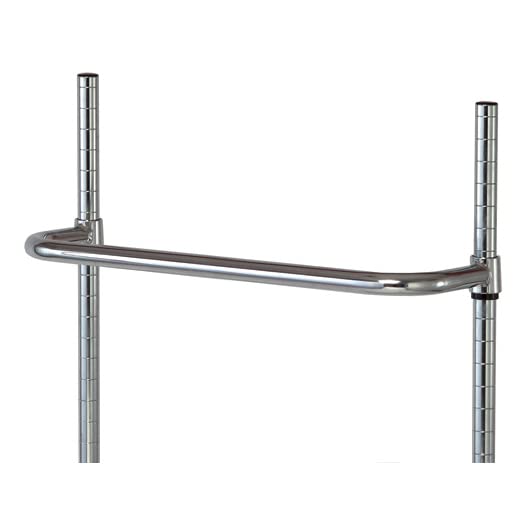 Quantum Storage Systems PH24 Push Handle for Mobile Wire Shelving Units, Chrome Finish, 24" Length