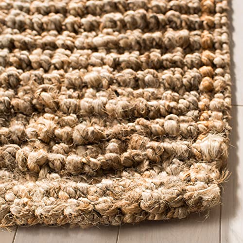 SAFAVIEH Natural Fiber Collection 9' x 12' Natural NF447A Handmade Chunky Textured Premium Jute 0.75-inch Thick Area Rug