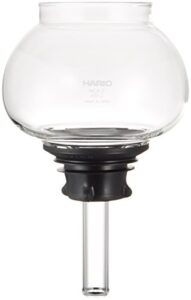 hario upper bowl for coffee syphon mca-3, 3 cup, transparent