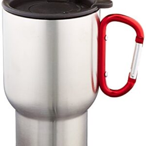 Outdoor RX Stainless Steel Carabiner Travel Mug (Red, 14-Ounce)