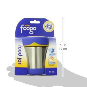 Thermos FOOGO Vacuum Insulated Stainless Steel 10-Ounce Food Jar, Blue/Yellow (B3000BL002)