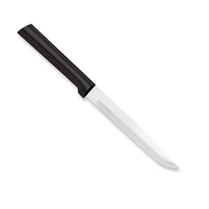 rada cutlery utility steak knife blade with stainless steel resin, made in the usa, 8-5/8 inches, black handle