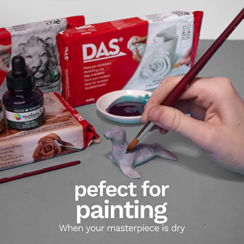 DAS Air-Hardening Modeling Clay - White Air Dry Clay 2.2lb Block - Pliable Air Clay for Sculpting and Coating - Easy to Use Air Dry Modeling Clay for All Ages - Molding Clay for Sculpting and More