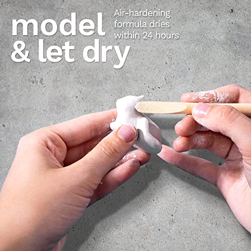 DAS Air-Hardening Modeling Clay - White Air Dry Clay 2.2lb Block - Pliable Air Clay for Sculpting and Coating - Easy to Use Air Dry Modeling Clay for All Ages - Molding Clay for Sculpting and More