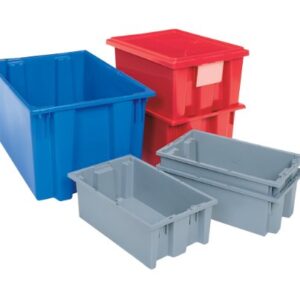 Akro-Mils 35181 Lid for 35180 and 35185 Plastic Nest and Stack Storage Tote, Blue, (6-Pack)