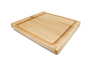 john boos block kneb24s maple wood countertop reversible edge grain cutting board with gravy groove, 23.75 inches x 23.75 inches x 1.25 inches