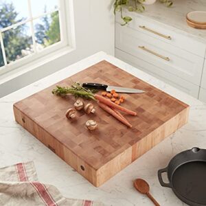 John Boos Block CCB24-S Classic Collection Maple Wood End Grain Chopping Block, 24 Inches x 24 Inches x 4 Inches