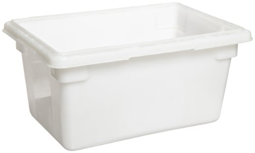 Rubbermaid Commercial Products Food Tote/Box, 5-Gallon, White, Freezer/Dishwasher Safe, Food Stroage/Organization for Fruits/Vegetables/Grains in Bar/Restaurant/Hotel/Home