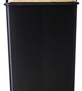 Witt Industries 36HT-11 Monarch Series Waste Watcher Receptacle, Steel, 36 gal, Black with Brass Accents