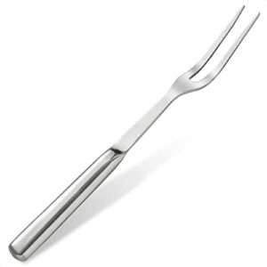 browne two pronged fork tine elite pot – 11 in kitchen carving fork for meat – salad carving forks stainless steel heavy appetizer dessert meat fork – tasting forks silver flatware forks for party