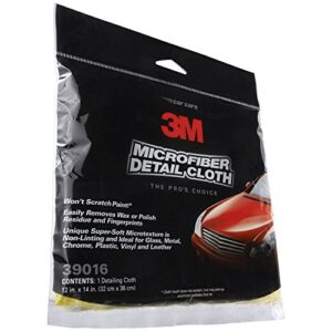 3m microfiber detail cloth clip strip 39016, yellow, 1/pk