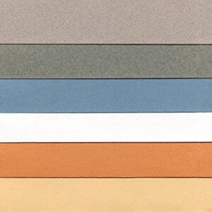 CANSON Mi-Teintes Pastel Pad, Assorted Colors 9"X12" Fold Over (100510864) , White