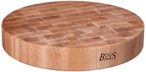 john boos block ccb183-r classic collection maple wood end grain round chopping block, 18 inches round x 3 inches