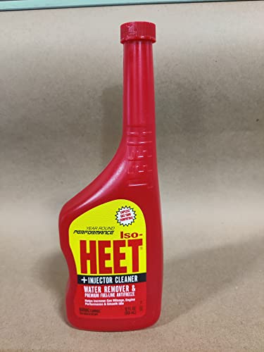 Iso-HEET Water Remover And Premium Fuel Line Antifreeze + Injector Cleaner - Helps Increase Gas Mileage - Improves Engine Performance - Year Round Performance, 12 fl. oz. (28202) , Red