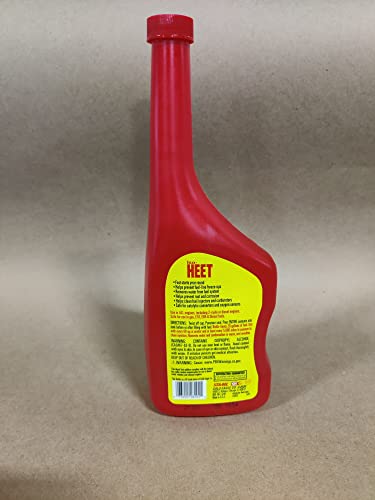 Iso-HEET Water Remover And Premium Fuel Line Antifreeze + Injector Cleaner - Helps Increase Gas Mileage - Improves Engine Performance - Year Round Performance, 12 fl. oz. (28202) , Red