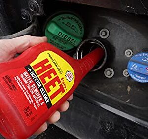 Iso-HEET Water Remover And Premium Fuel Line Antifreeze + Injector Cleaner - Helps Increase Gas Mileage - Improves Engine Performance - Year Round Performance, 12 fl. oz. (28202) , Red