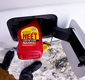 Iso-HEET Water Remover And Premium Fuel Line Antifreeze + Injector Cleaner - Helps Increase Gas Mileage - Improves Engine Performance - Year Round Performance, 12 fl. oz. (28202) , Red