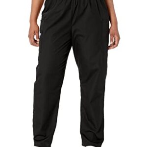 Cherokee Women's Size Workwear Elastic Waist Cargo Scrubs Pant, Black, Medium Tall