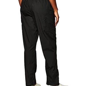 Cherokee Women's Size Workwear Elastic Waist Cargo Scrubs Pant, Black, Medium Tall