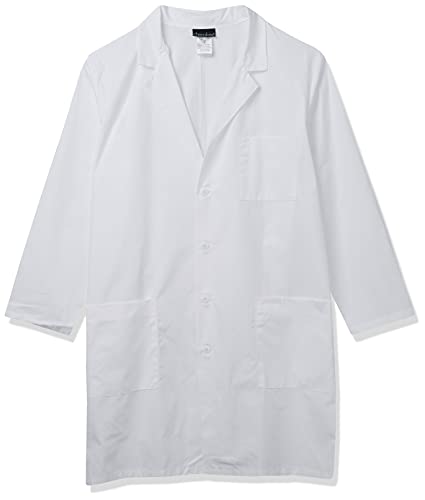 Cherokee 40 Inch Unisex Lab Coat, White, Medium