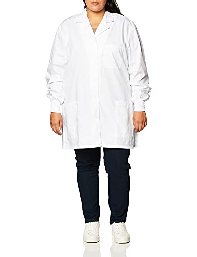 Cherokee Women's Scrubs 32" Cuffed Sleeve Lab Coat, White, Small