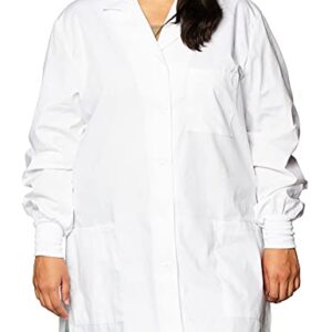 Cherokee Women's Scrubs 32" Cuffed Sleeve Lab Coat, White, Small