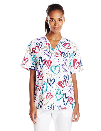 Cherokee Women's V-Neck Tunic Plus-Size, Heartbeat, XXX-Large