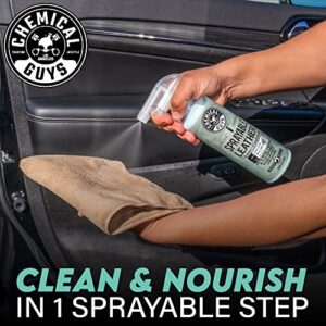 Chemical Guys SPI_103_16 Sprayable Leather Cleaner and Conditioner in One for Car Interiors, Apparel, and More (Works on Natural, Synthetic, Pleather, Faux Leather and More) Leather Scent, 16 fl oz